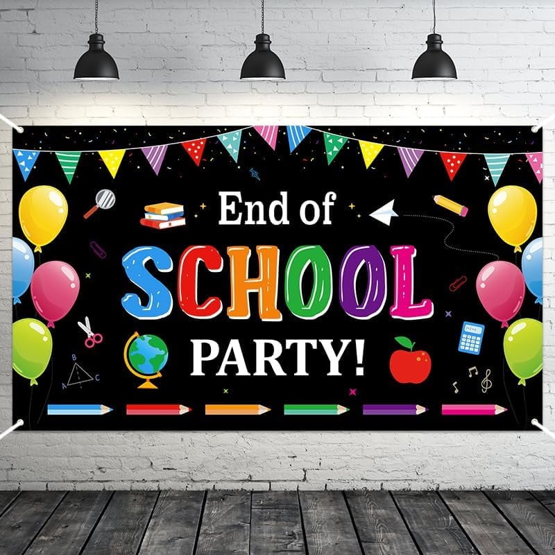 End of School Party Backdrop - Xtralarge Graduation Party Photo Studio ...