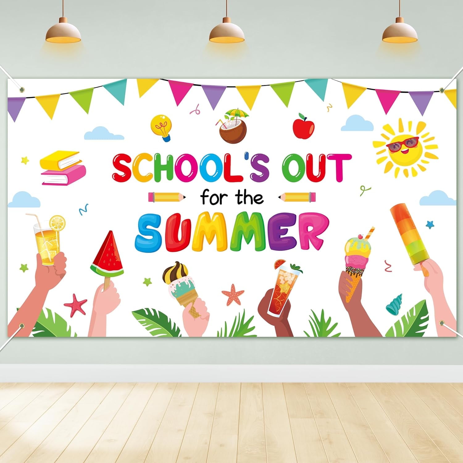 End of School Summer Backdrop - School’s Out for The Summer Backdrop ...