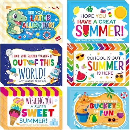 End of the School Year Postcards for Kids Have a Great Summer Notecards ...