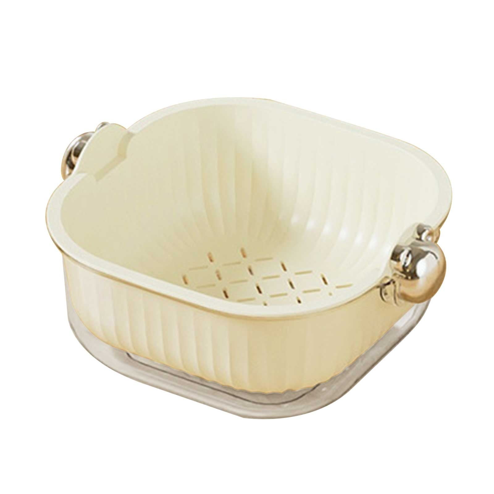 End of Season, Kitchen Double-Layer Drainage Basket, Thickened Plastic ...