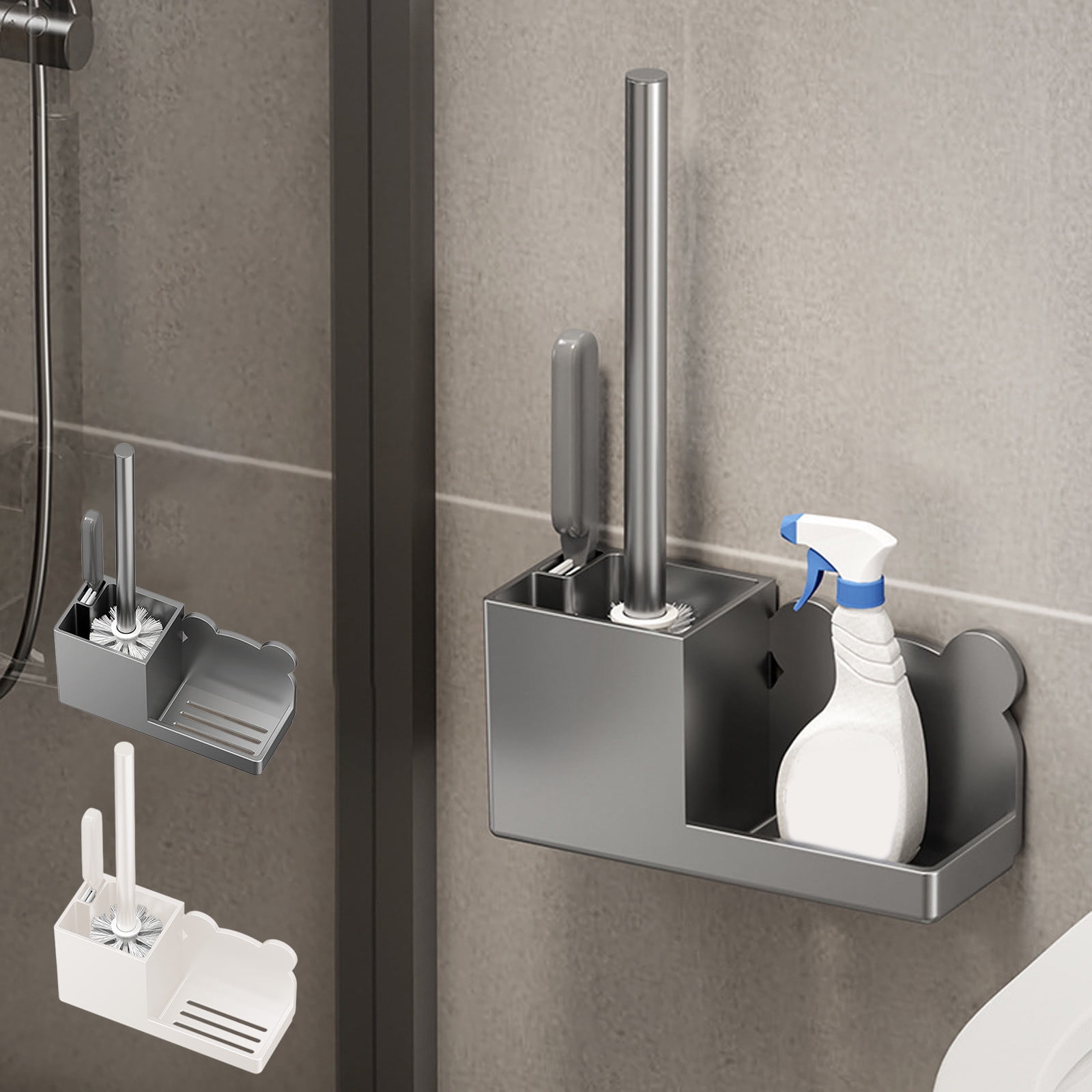 End of Season, Plastic Toilet Brush Stand Wall-mounted No Punching ...