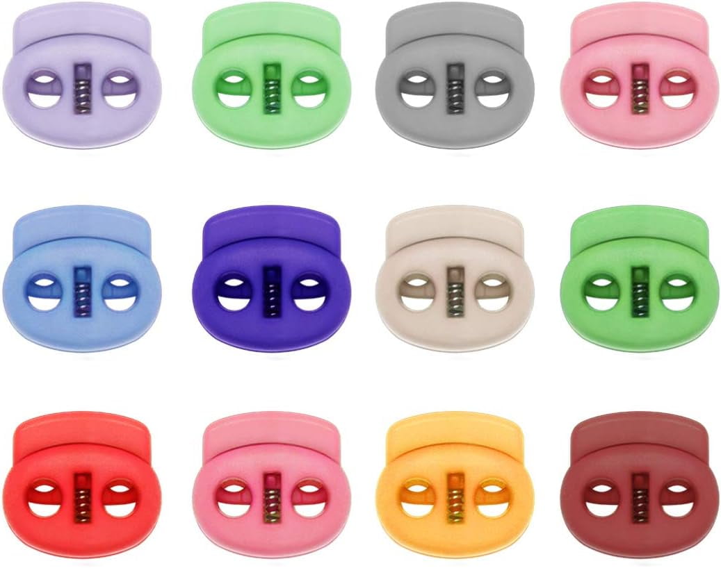 End Spring Stopper Plastic Cord Locks Toggle Spring Loaded Elastic ...