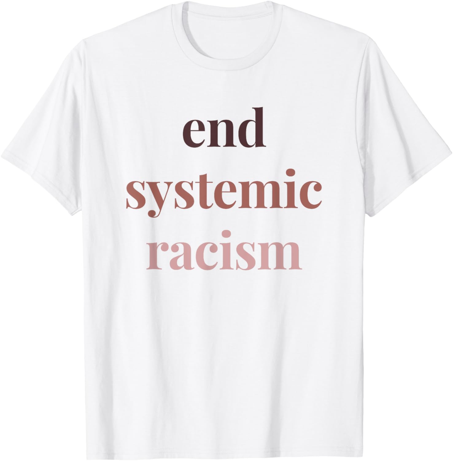 End Systemic Racism Anti-Racist Anti Hate Protest Rally T-Shirt ...