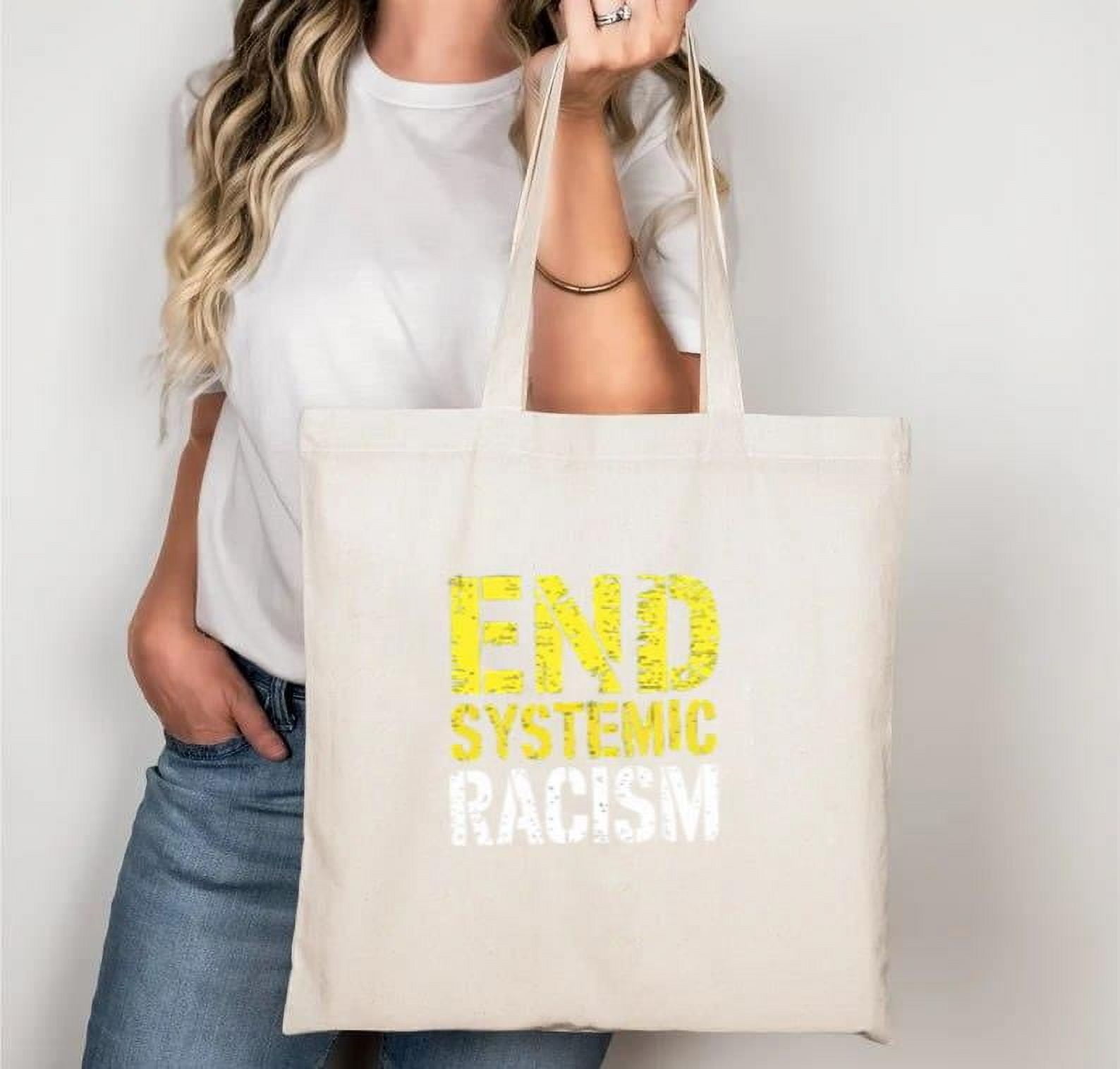 End Systemic Racism Racism Tee Tote Bags - Walmart.com