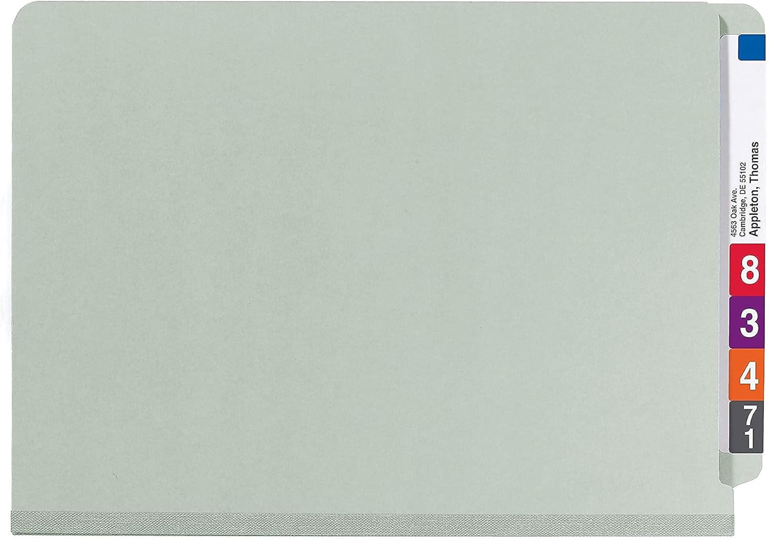 End Tab Classification Folder, 2 Dividers, 2" Expansion, Legal Size ...