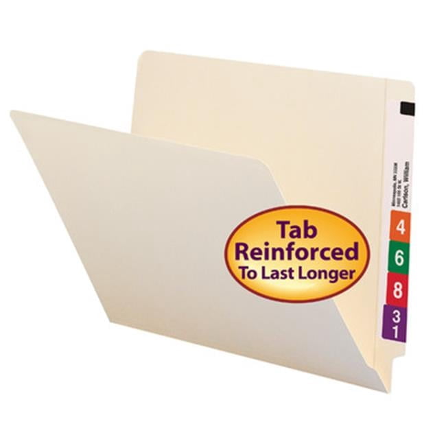 End Tab File Folder Shelf-Master Reinforced Straight-Cut Tab - Walmart.com