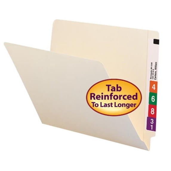 End Tab File Folder Shelf-Master Reinforced Straight-Cut Tab - Walmart.com
