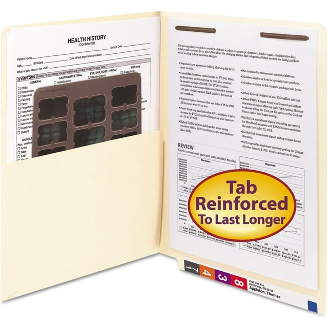 End Tab Pocket Folder with Fastener, Straight-Cut Tab, 1 Pocket, Letter ... End Tab Pocket Folder with Fastener, Straight-Cut Tab, 1 Pocket, Letter ...