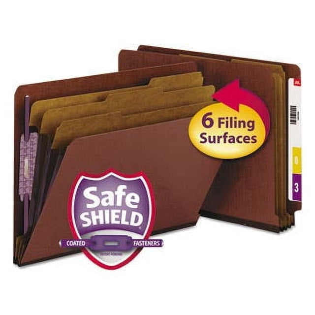 Smead Classification Folder,End Tab,PK10 26865 - Walmart Business Supplies
