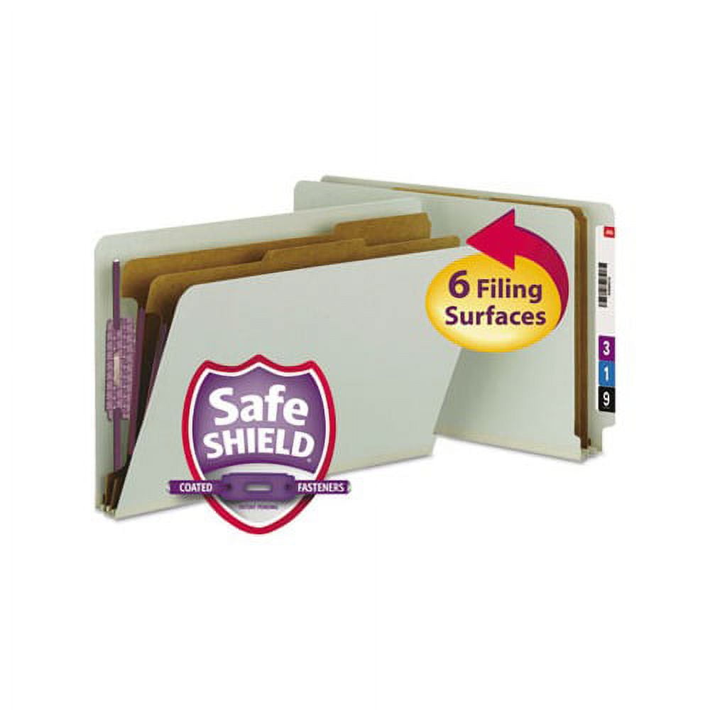 End Tab Pressboard Classification Folders with SafeSHIELD Coated ...