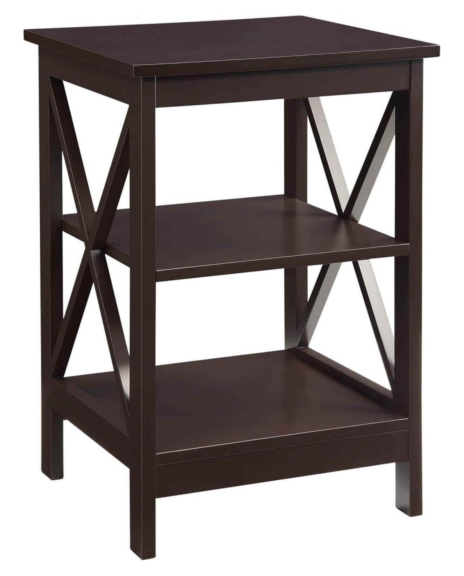 End Table 15.75" - Modern Living Room Table with Storage Shelves ...