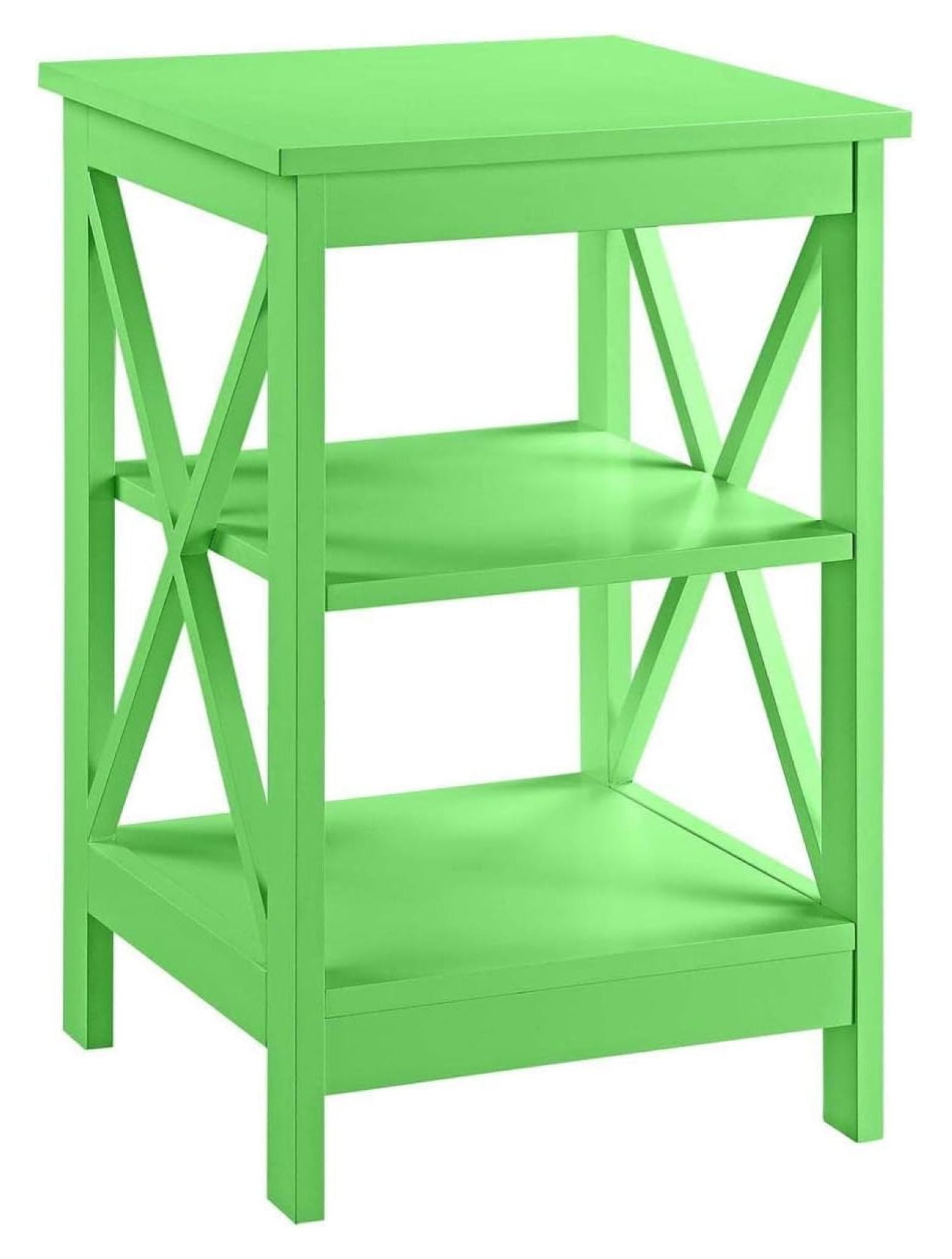 End Table 15.75" - Modern Living Room Table with Storage Shelves ...