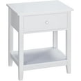 End Table, 2-Tier Side Table with Drawer and Storage Shelf, Modern Side ...