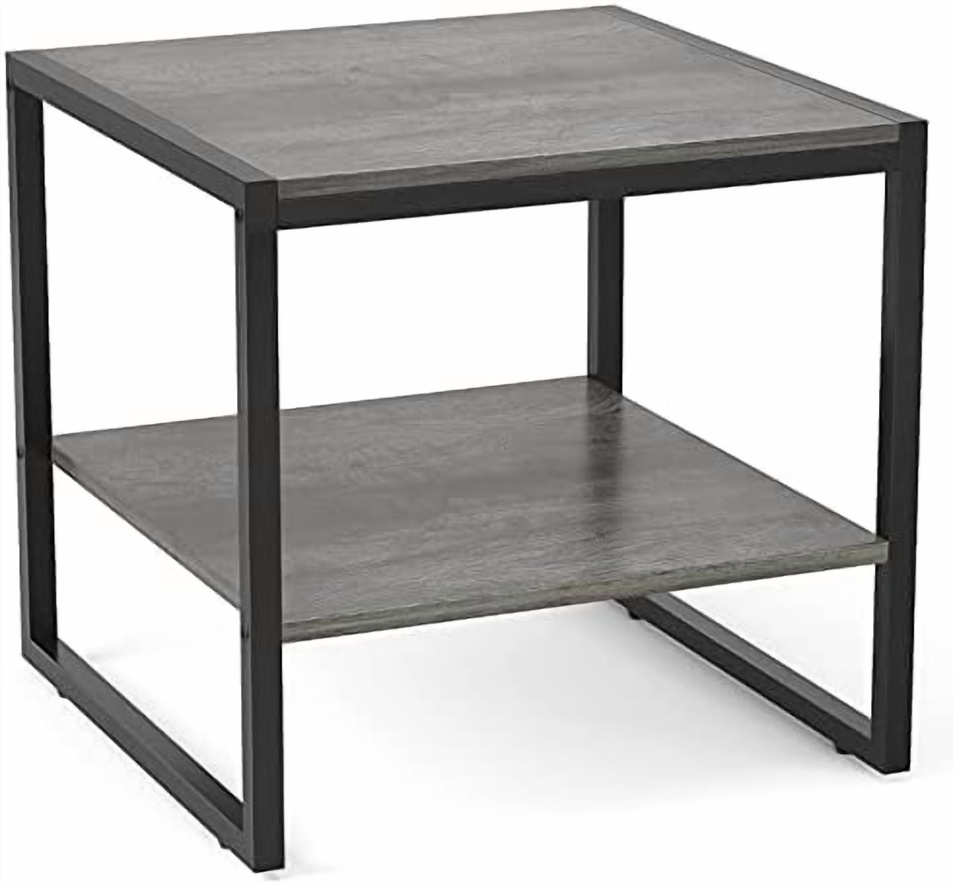End Table, 20 Inch Square End Table, Mini Fridge Stand with 2-Tier ...