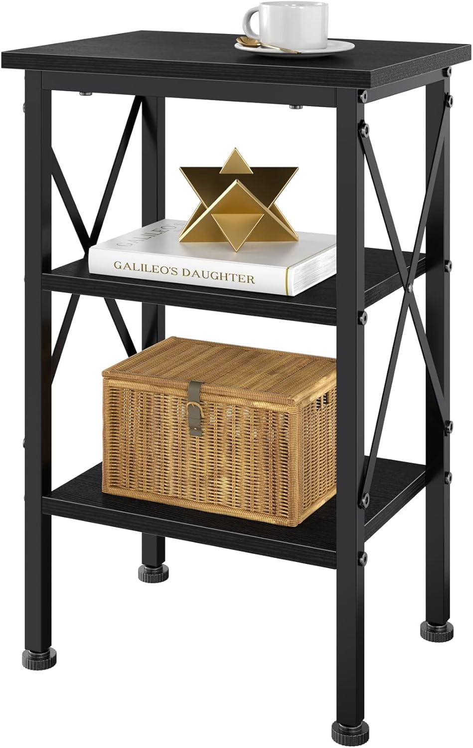 End Table, Bedside Table, 24" Tall Living Room End Tables, X-Design ...