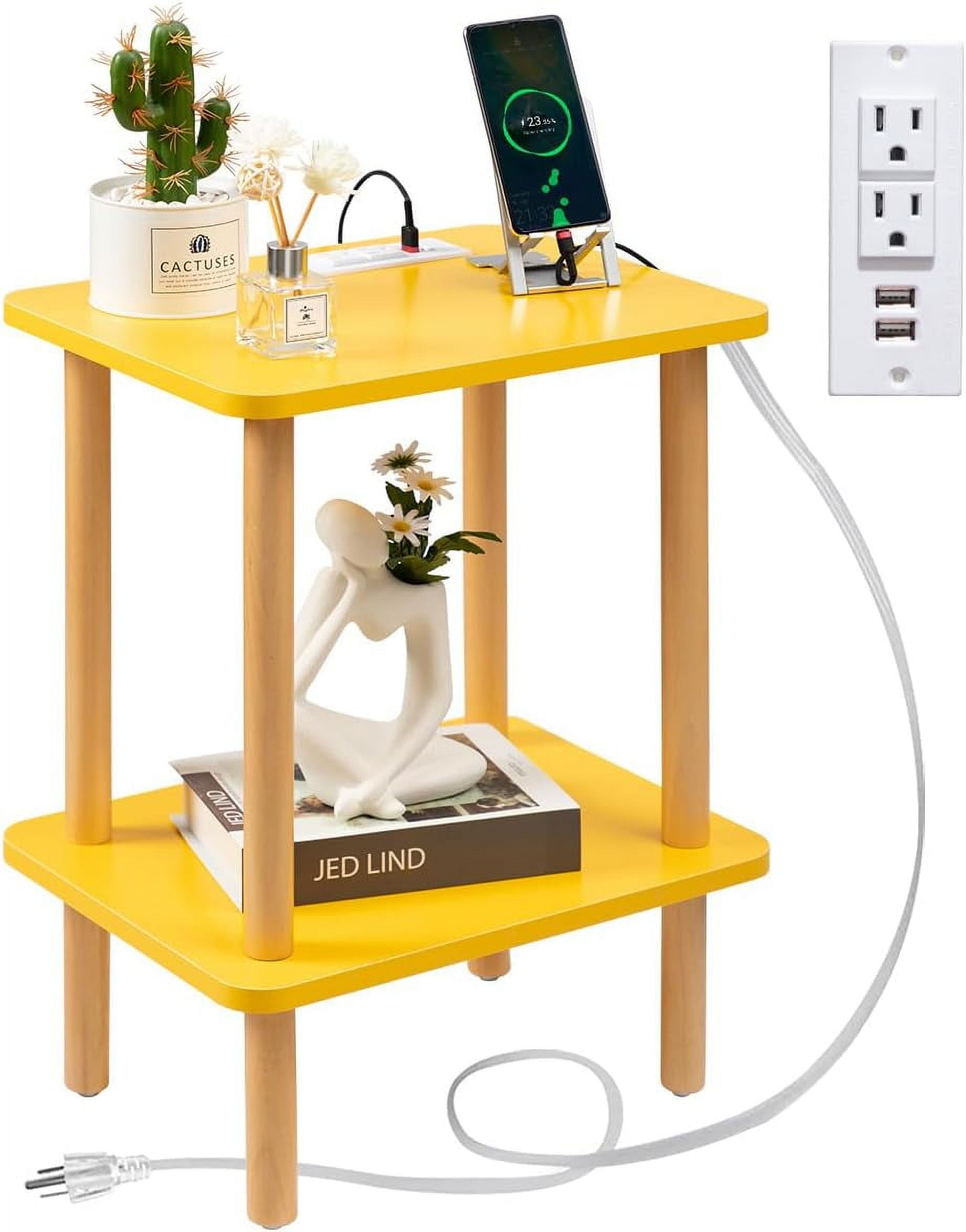 End Table with Charging Station, End Tables with USB Ports and Outlets ...