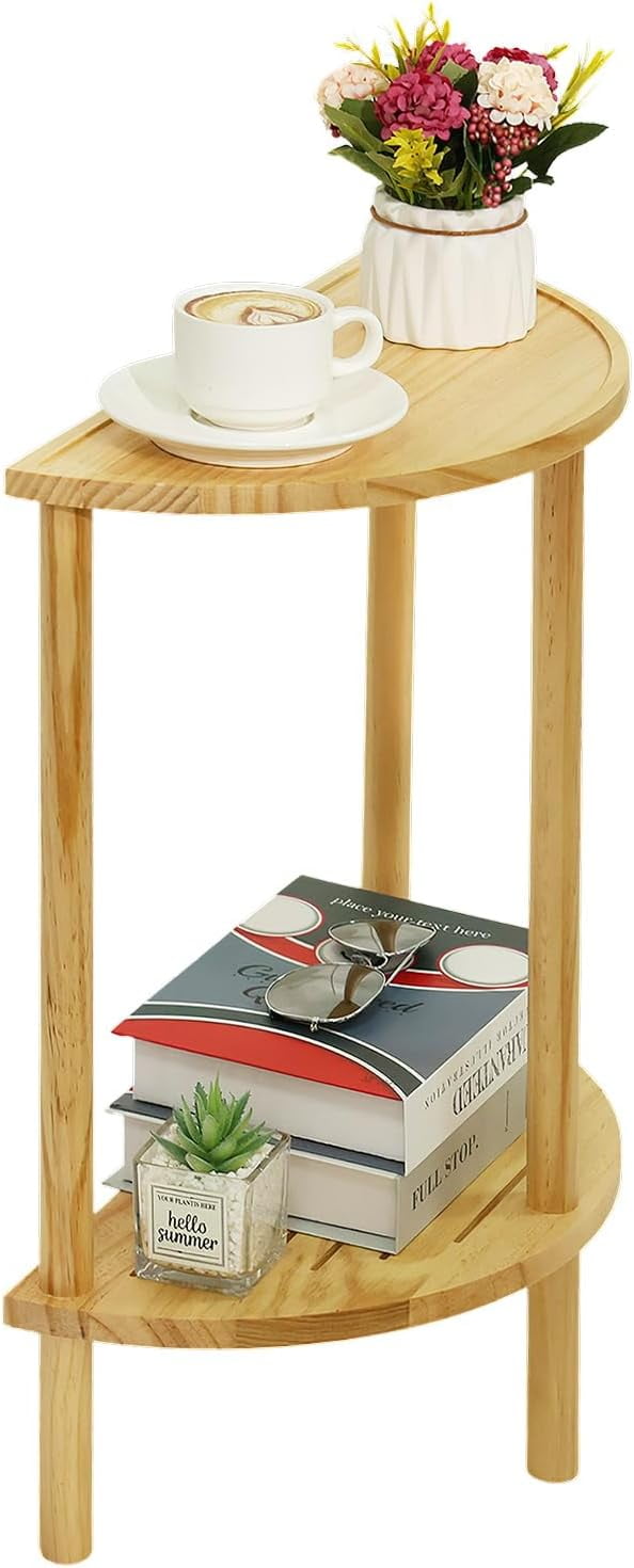End Table Half Moon Side Tables, 2 Tier Half Round Side Table, Sofa ...