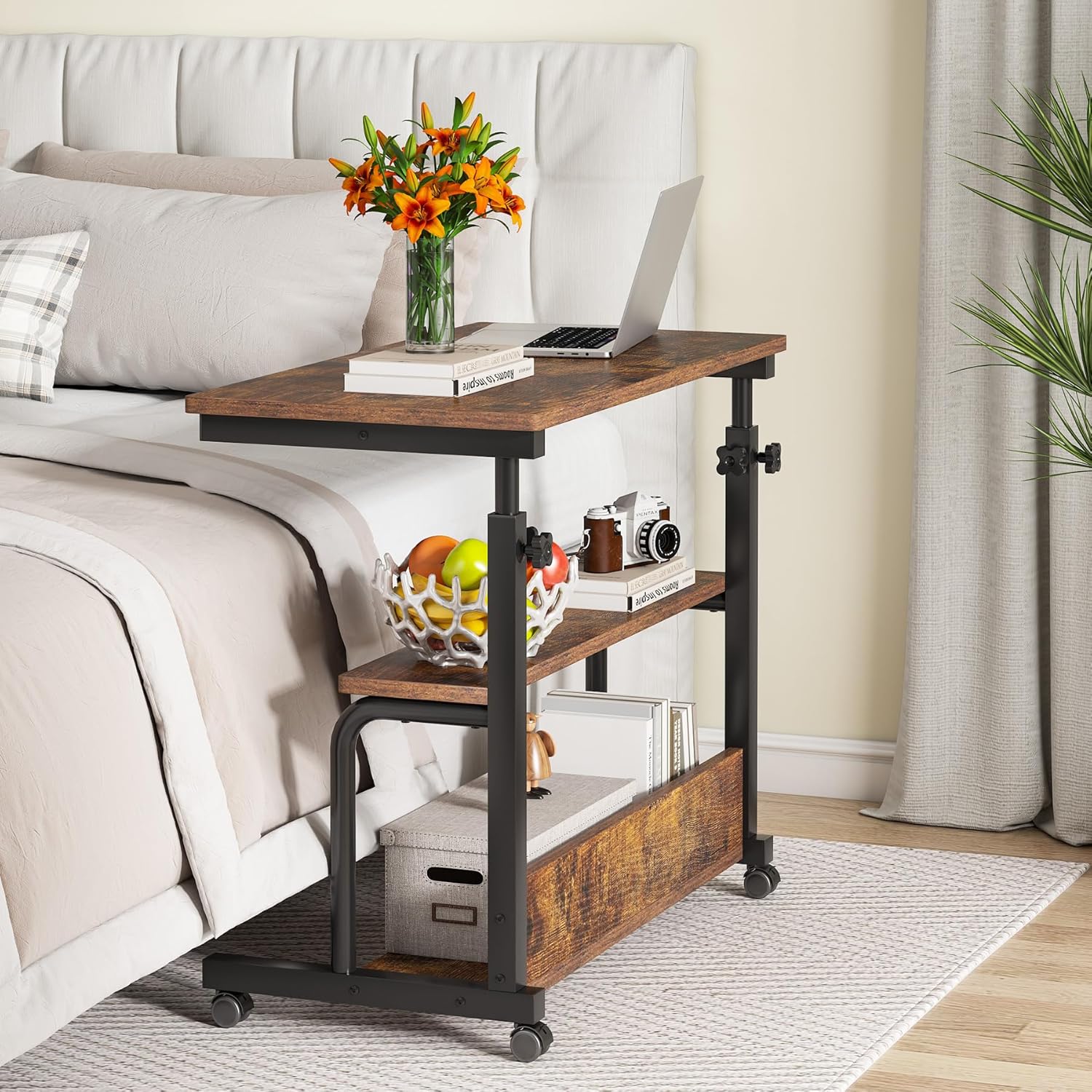 End Table - Home Office Desks, Height Adjustable Laptop Side Table for ...