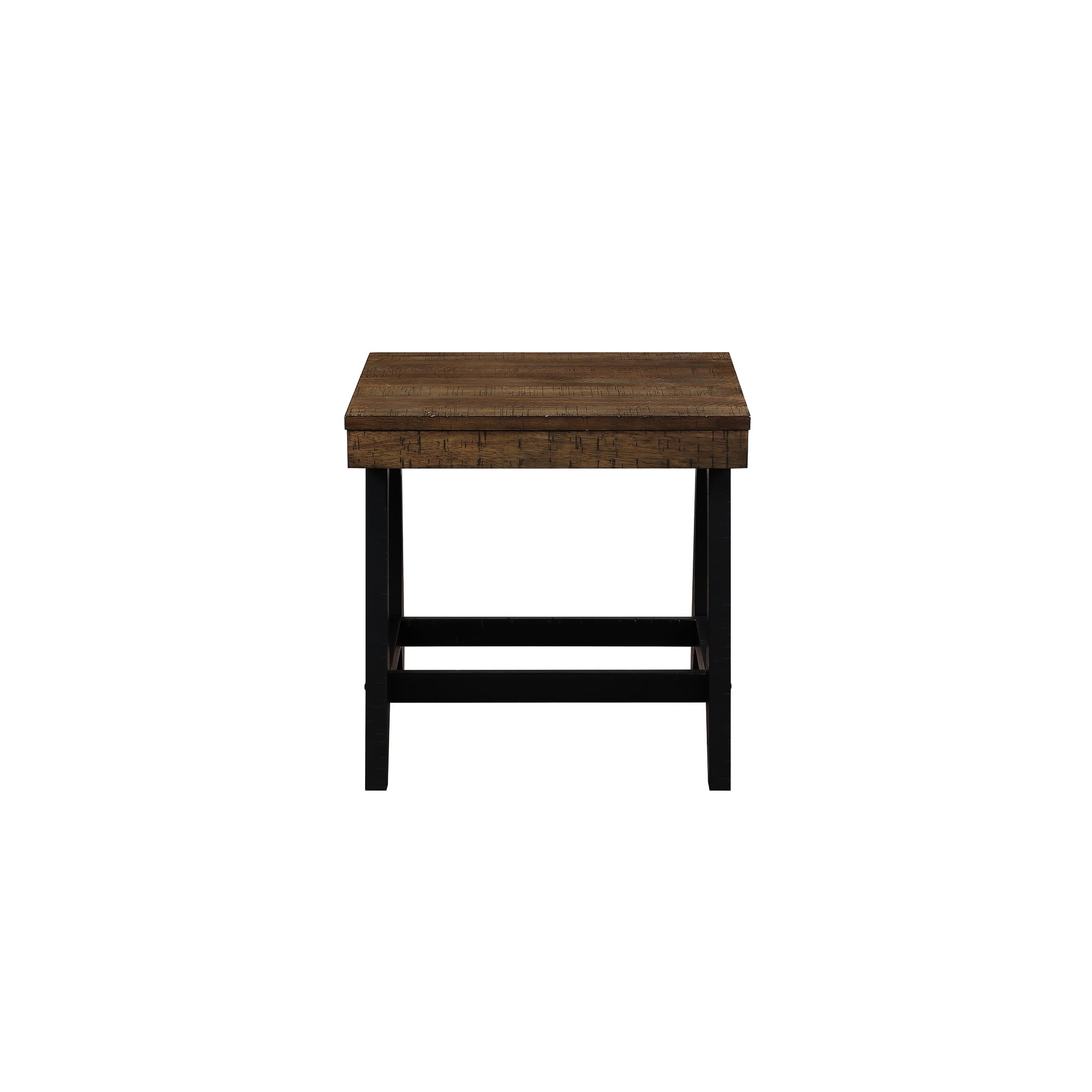 End Table In Brown, Plank Effect & Hardwood Solids, Casual Touch, 22 ...