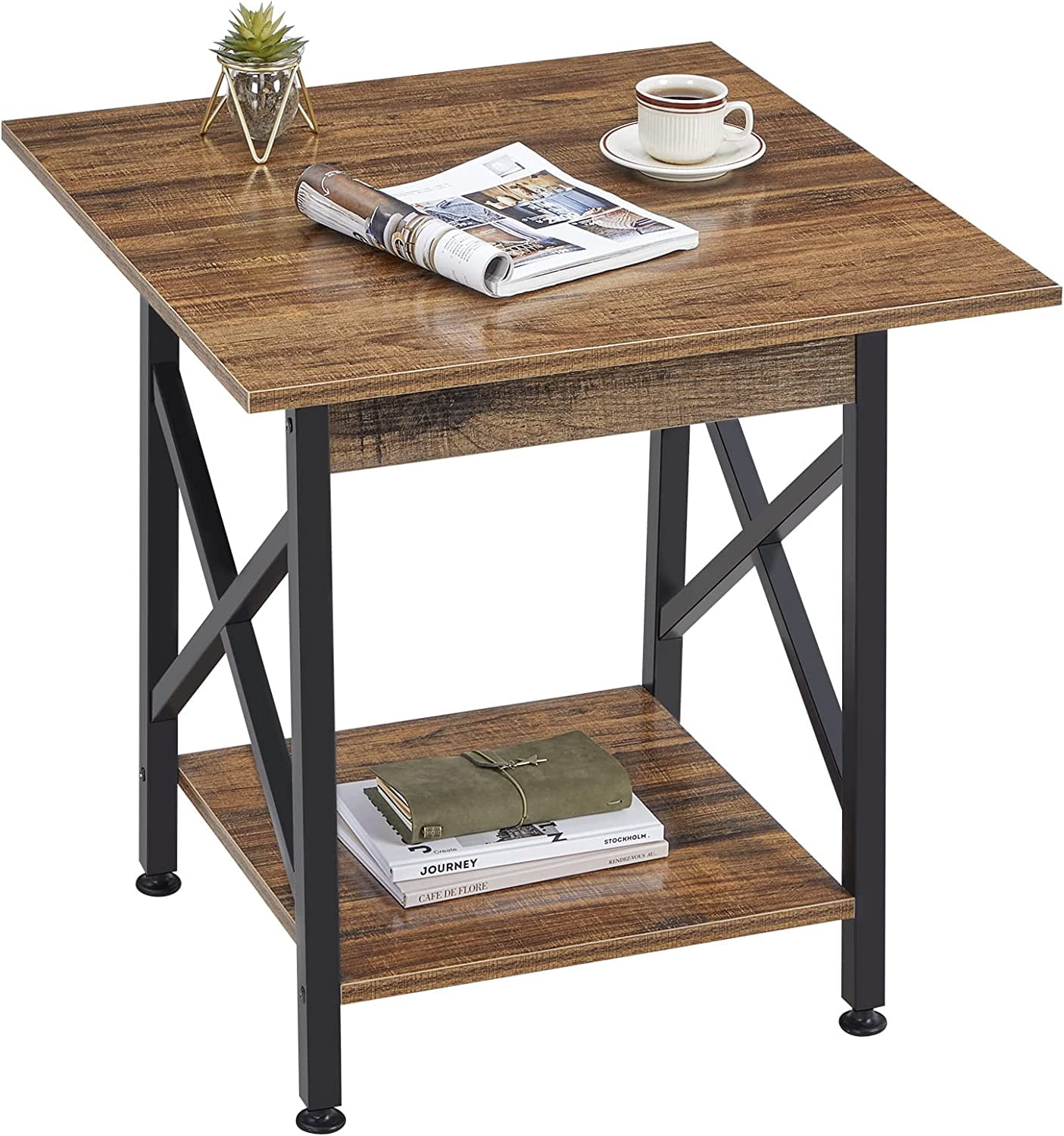 End Table Large 24 inch Farmhouse Industrial Design Side Table ...