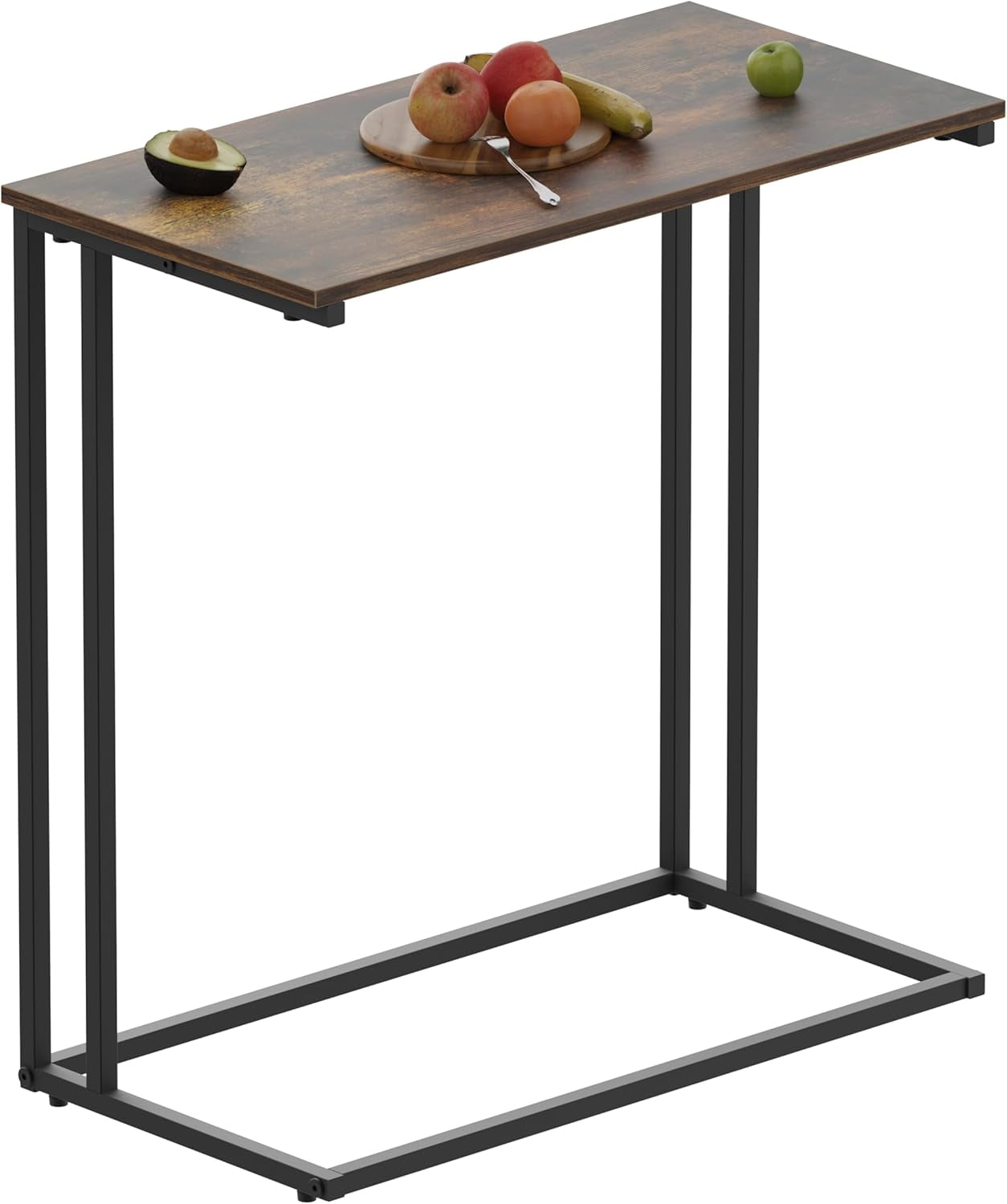 End Table Living Room - Industrial Style Side Table with Wooden Top ...