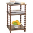 End Table, Modern Side Table with 3 Tier Open Shelf, Small Table Bed ...