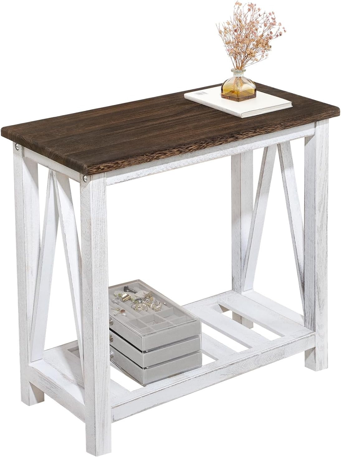 End Table Narrow Side Table Living Room Slim End Tables with Storage ...