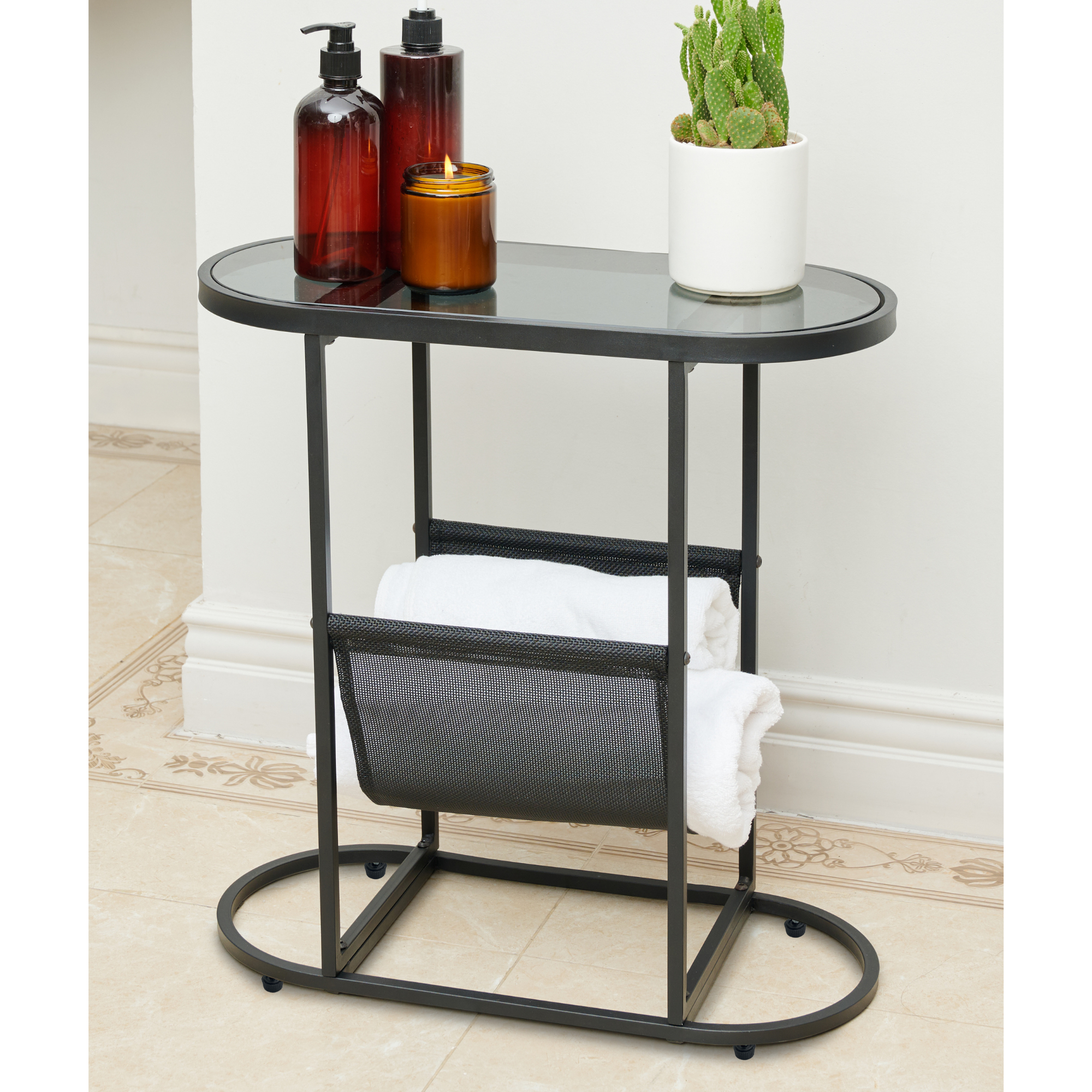 End Table Oval Small Side Tables, Narrow Side Table for Small Spaces ...