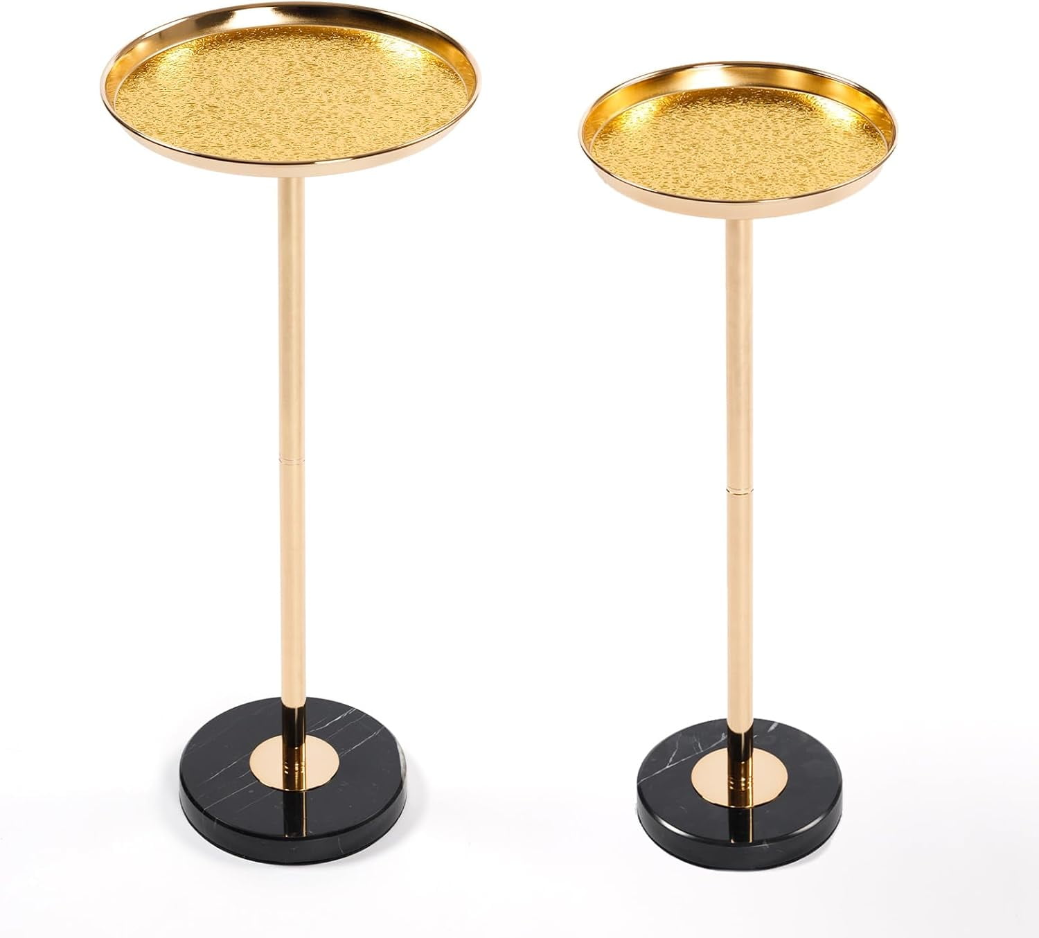 End Table Pedestal Table for Decorative Display and Storage, Accent Table Drink Tables, Natural ...