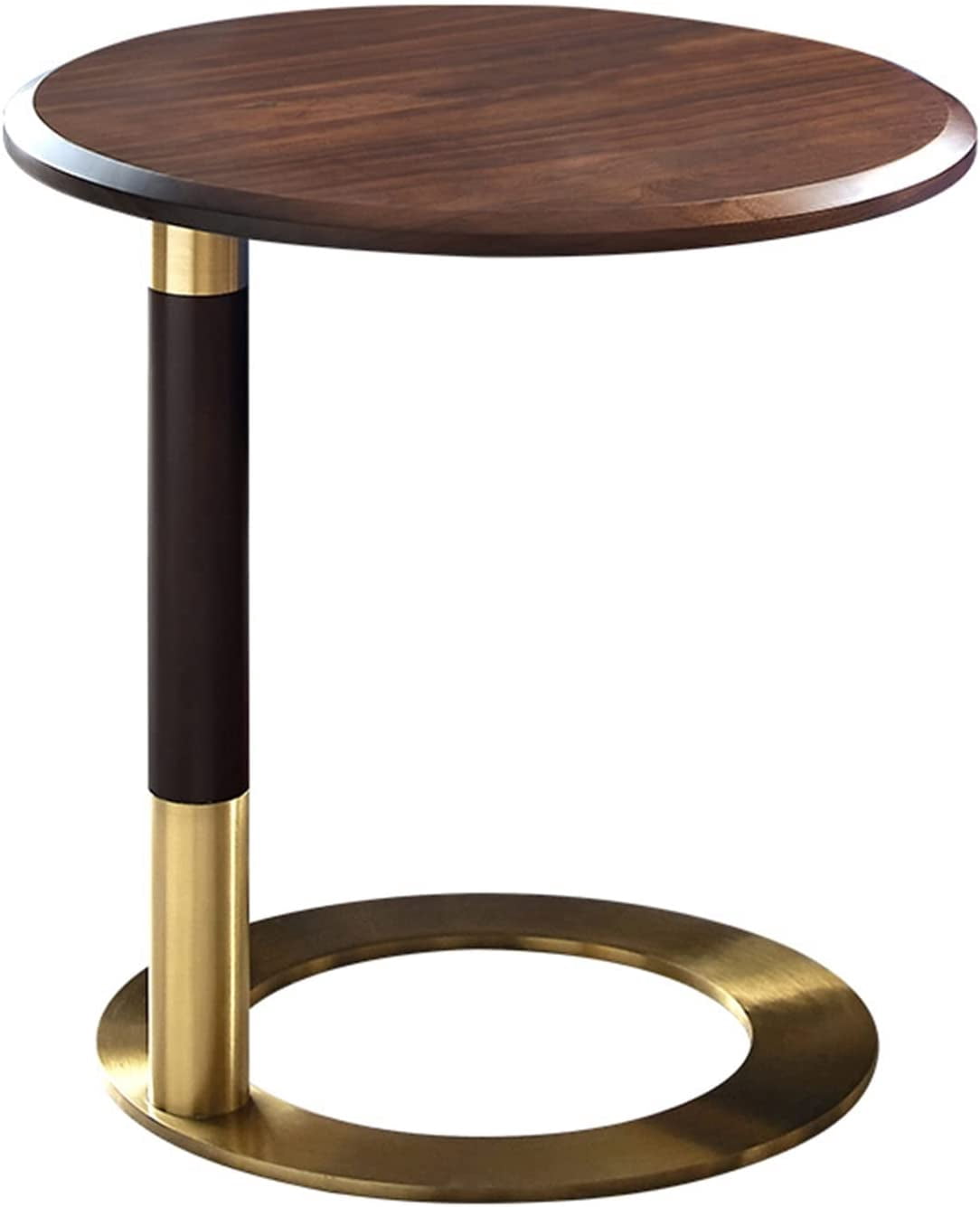 End Table Round Wooden Desktop Sofa Office Living Room C-Shaped ...