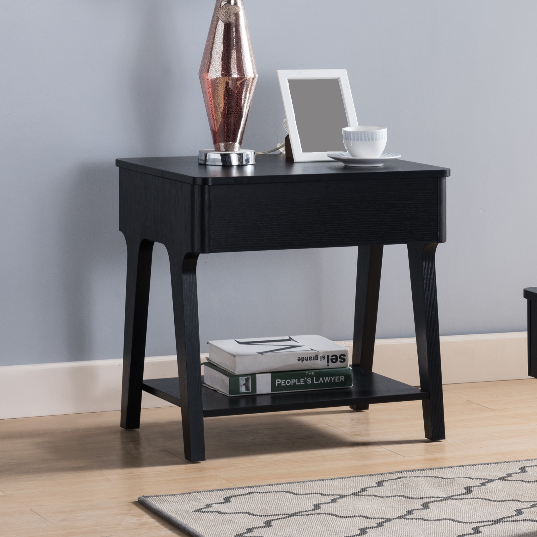 End Table Side Table Lift Top Table with Open Bottom Shelf Display in ...