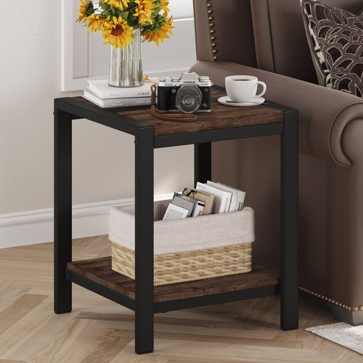 End Table, Small Side Table for Living Room, Night Stand, Bedside ...