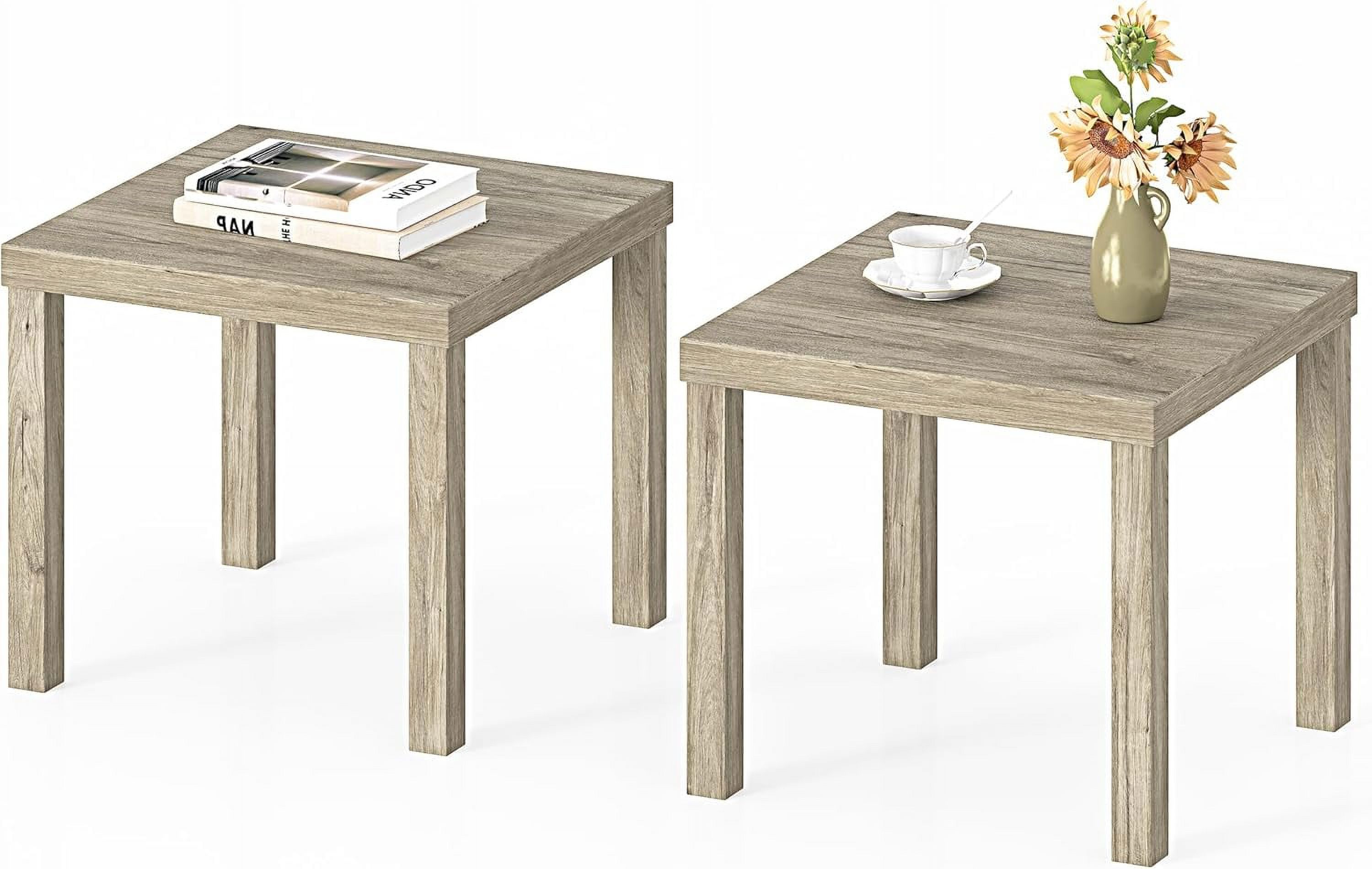 End Table Small Square Size Table, Modern Coffee Table Wooden Accent ...