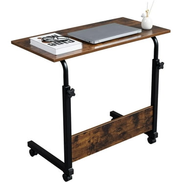 Gymax Height Adjustable Sofa Side Table Snack End Slide Under Table ...