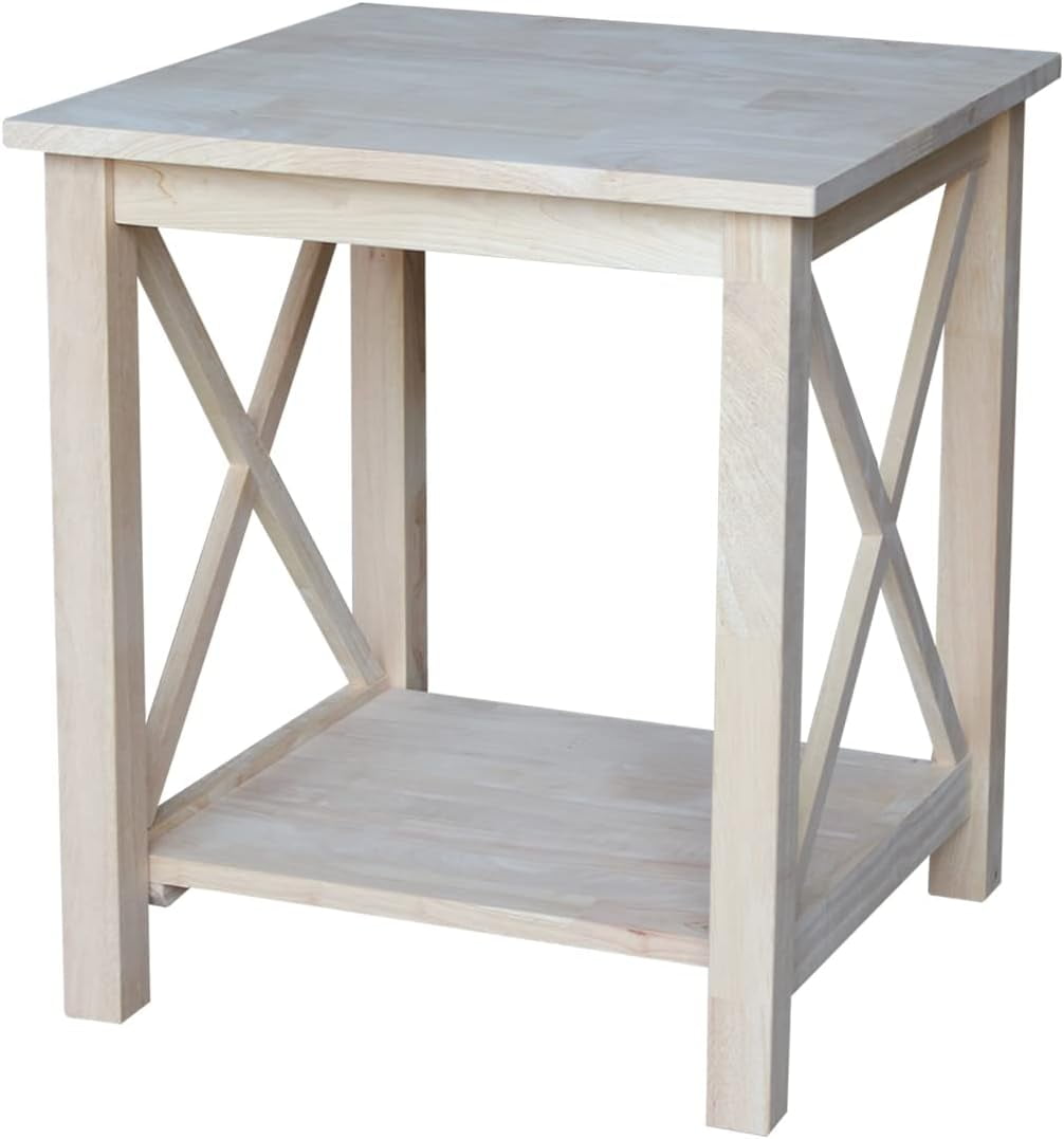 End Table Solid Real Wood, Sturdy , 22"W x 22"D x 25"H, Unfinished ...