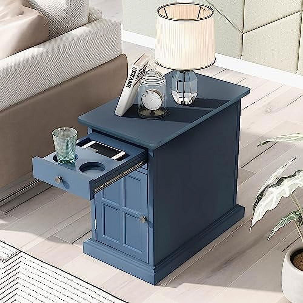 End Table with Charging Station End Tables Living Room with USB Ports ...