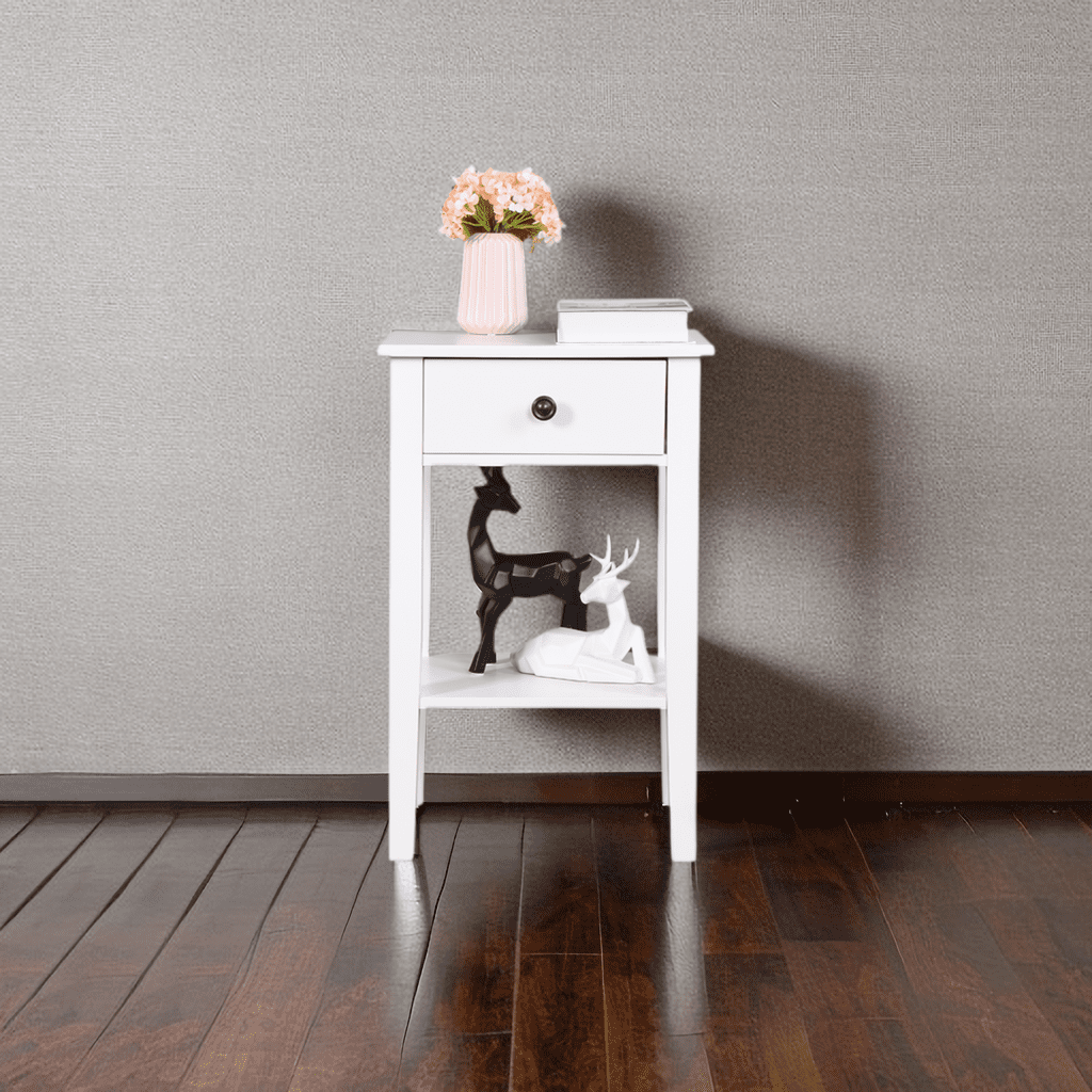 End Tables Bedroom, Bathroom Floor-Standing Storage Table with A Drawer ...