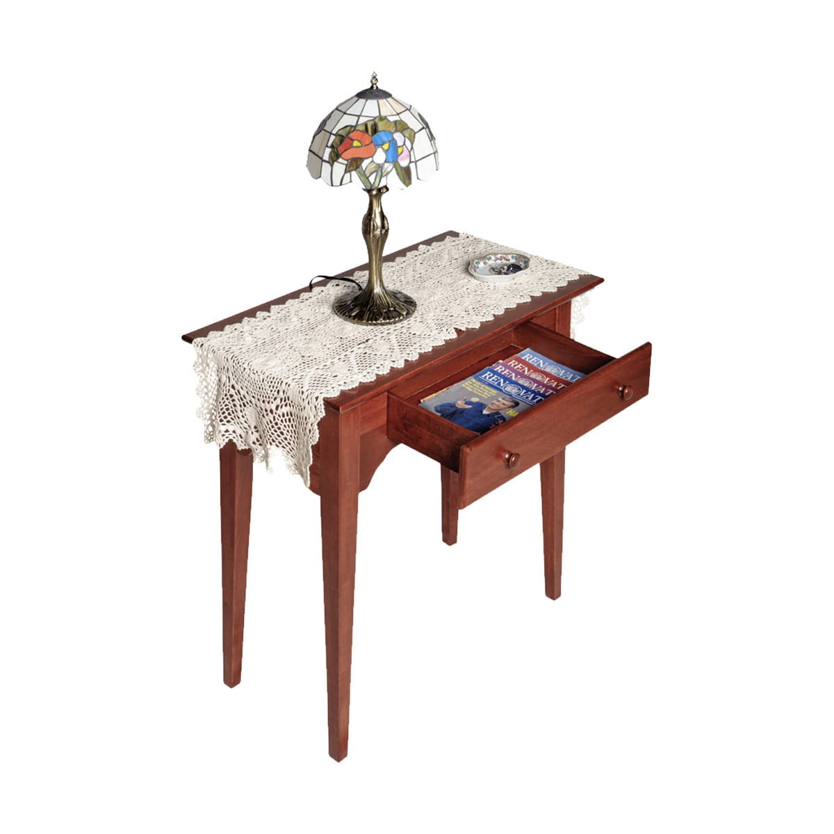 End Tables Bedroom Cherry Stain Enfield Pine Living Room End Tables 27. ...