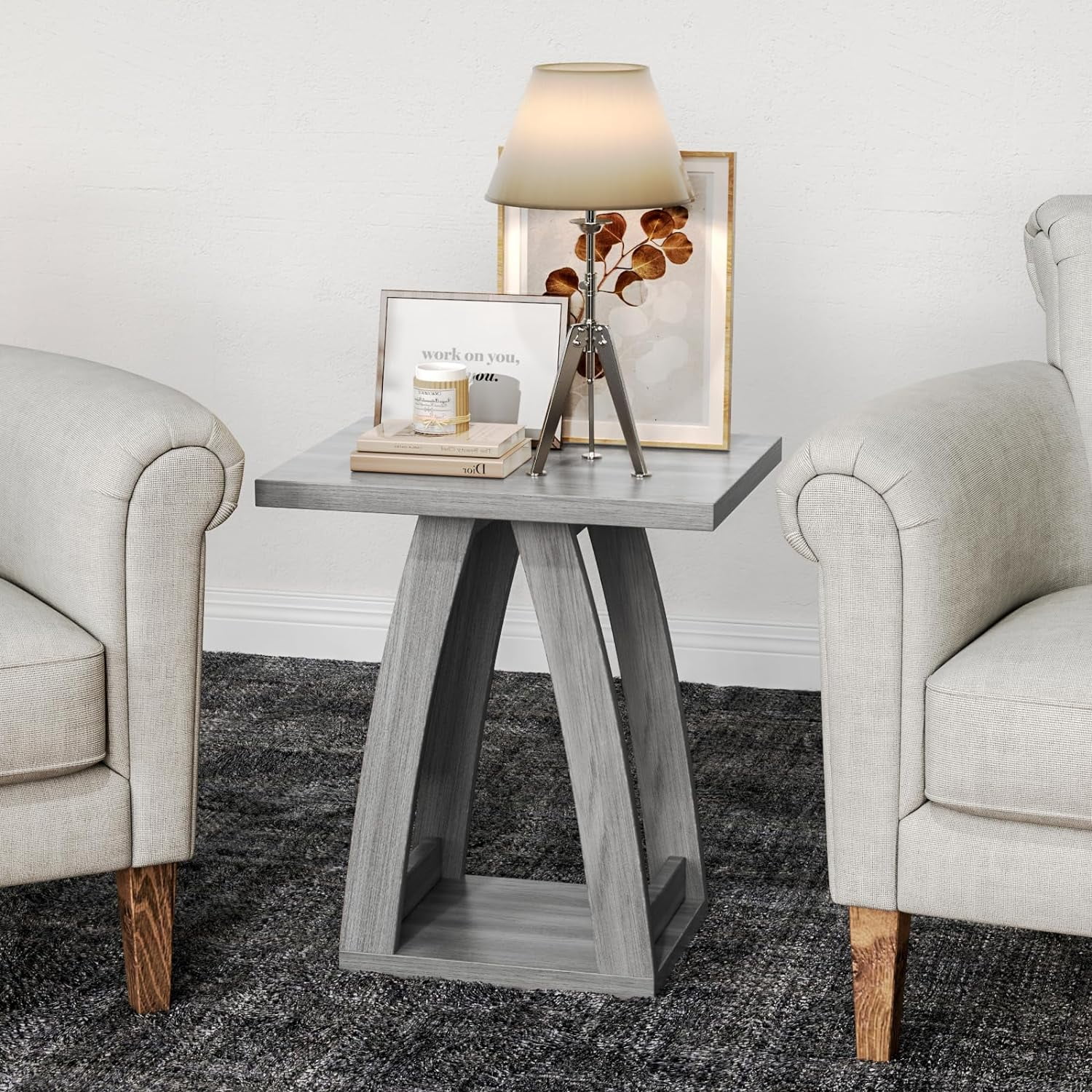 End Tables Living Room, Side Table Beside Sofa, Nightstand for Bedroom ...