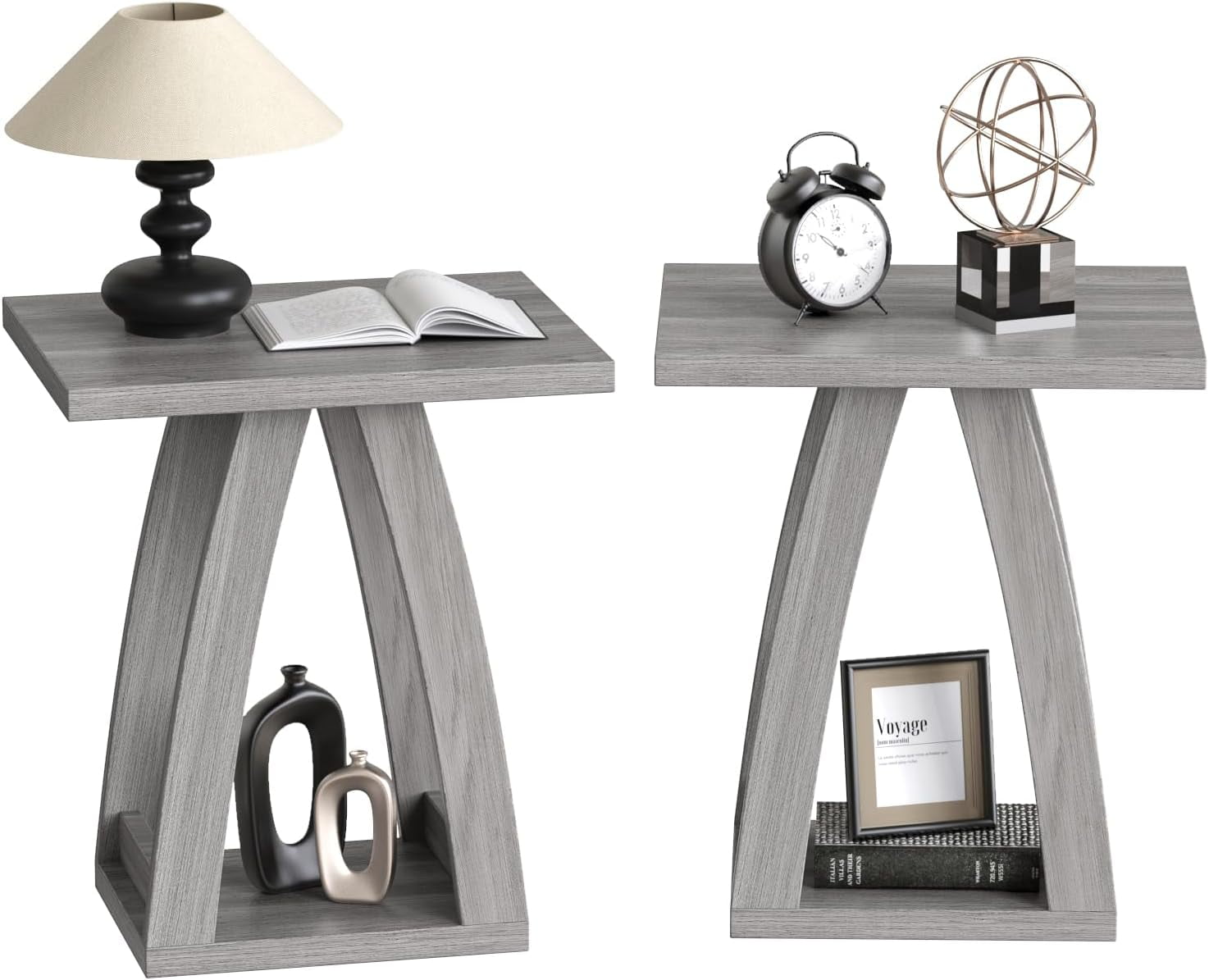 End Tables Living Room, Side Table Beside Sofa, Nightstand for Bedroom ...