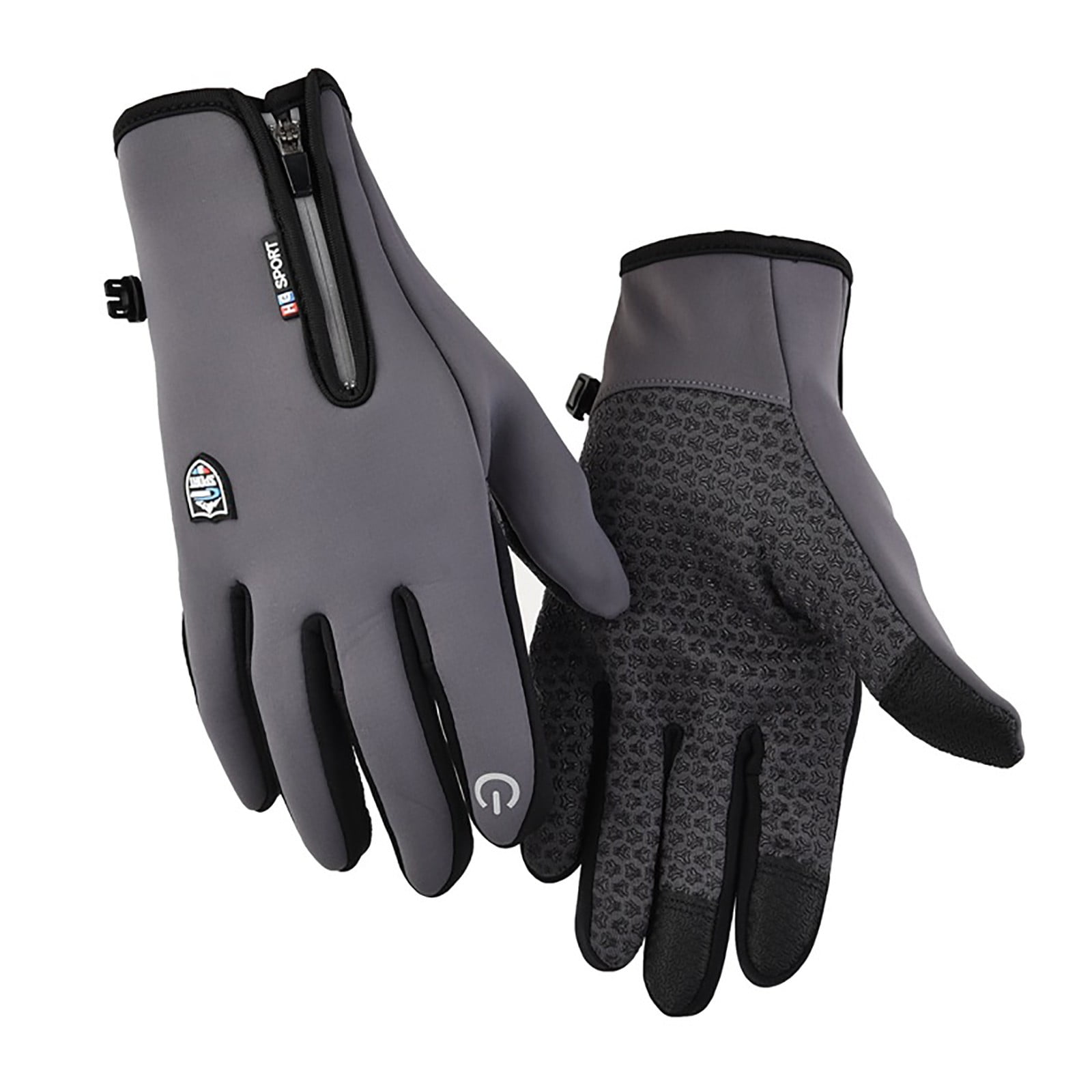 End of Year Clearance! Warm Winter Gloves Reflective Zipper Gloves ...