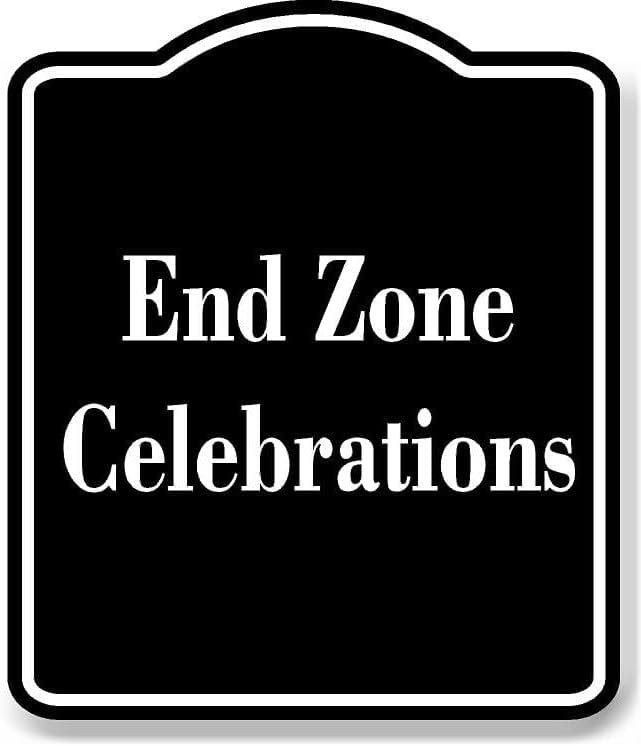 End Zone Celebrations BLACK Aluminum Composite Sign 8.5''x10 ...