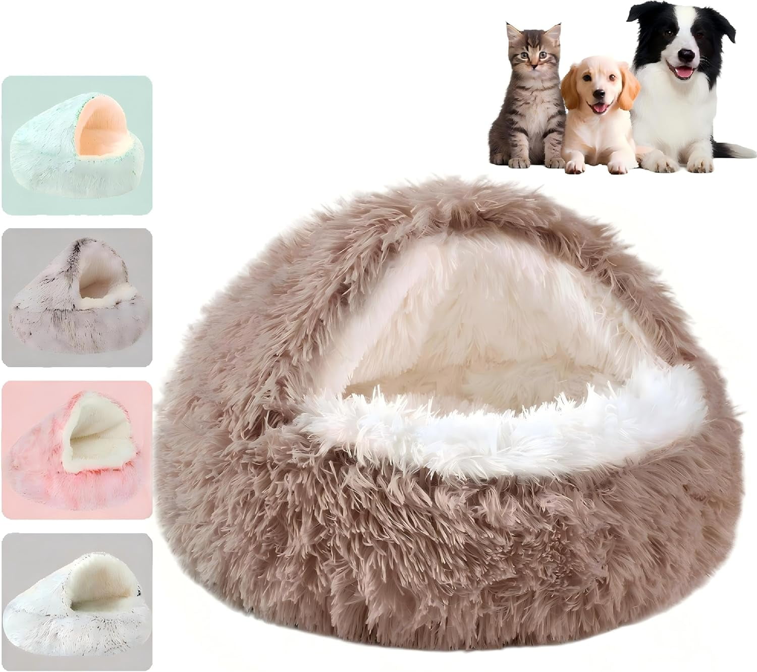 End-of-Season Selection Cozy Cocoon Pet Bed for Dogs&Cats - Hooded Cave ...