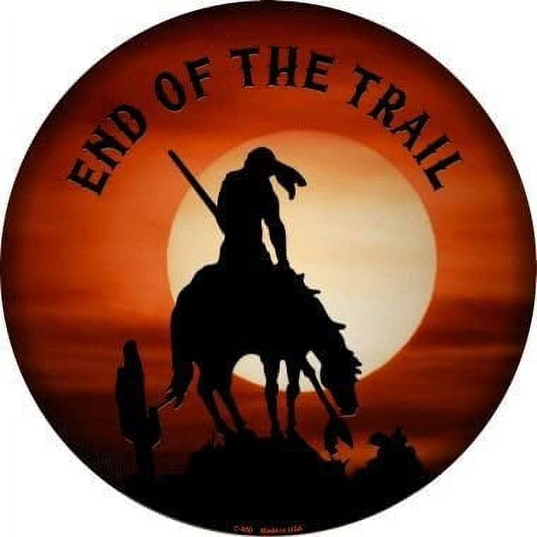 End of The Trail Circular Wall Sign and Coaster Set - Walmart.com
