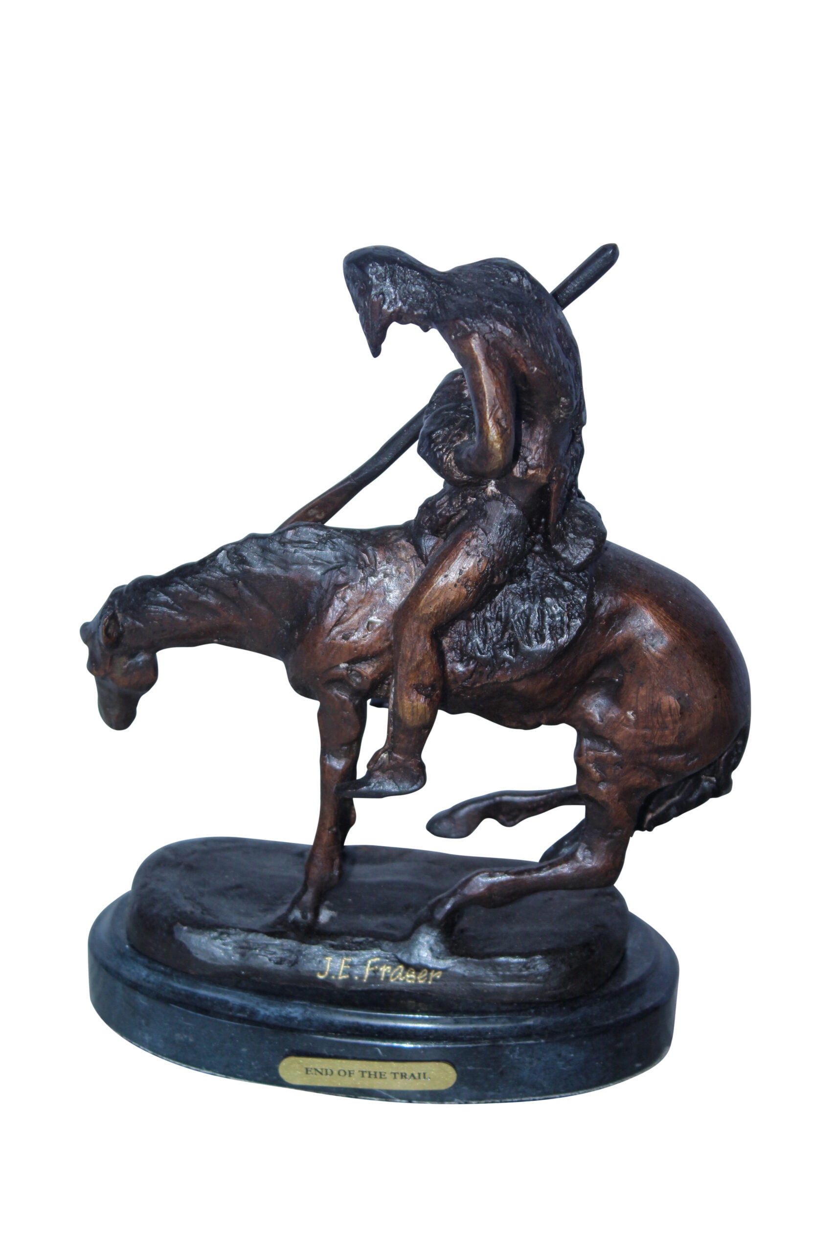 End of The Trail by Remington Bronze Statue Replica, Western Decor 6" x ...