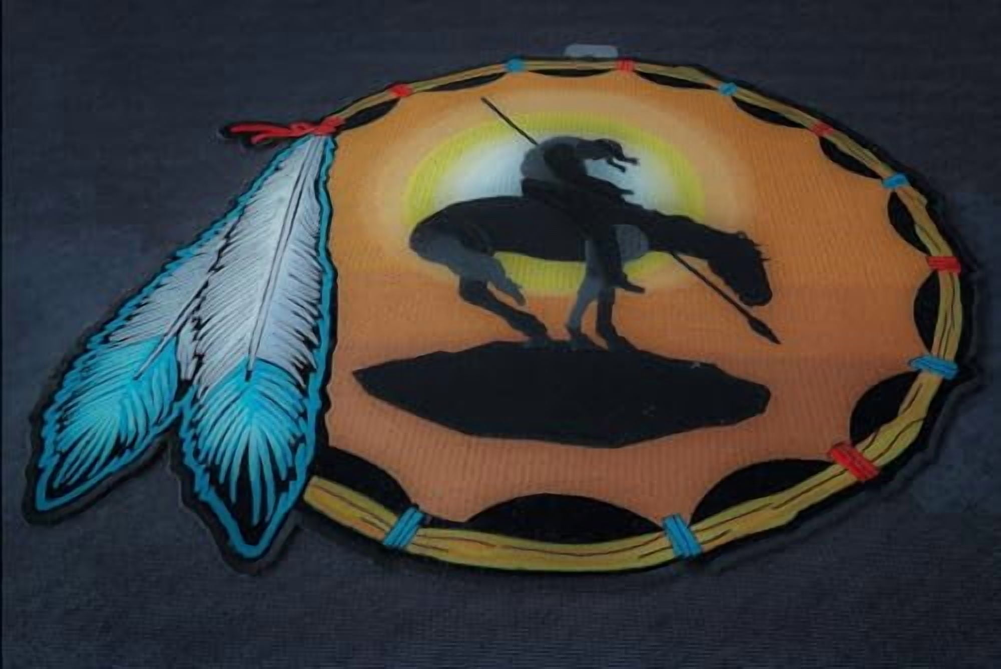 End of Trail Warrior Horse and Sunset Patch, Large Back Patches for Vests - Walmart.com