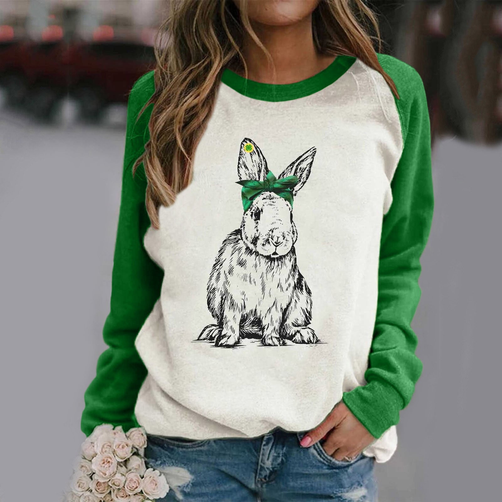 End-of-year Savings! Tejiojio Clearance Women Rabbit Bow Print ...