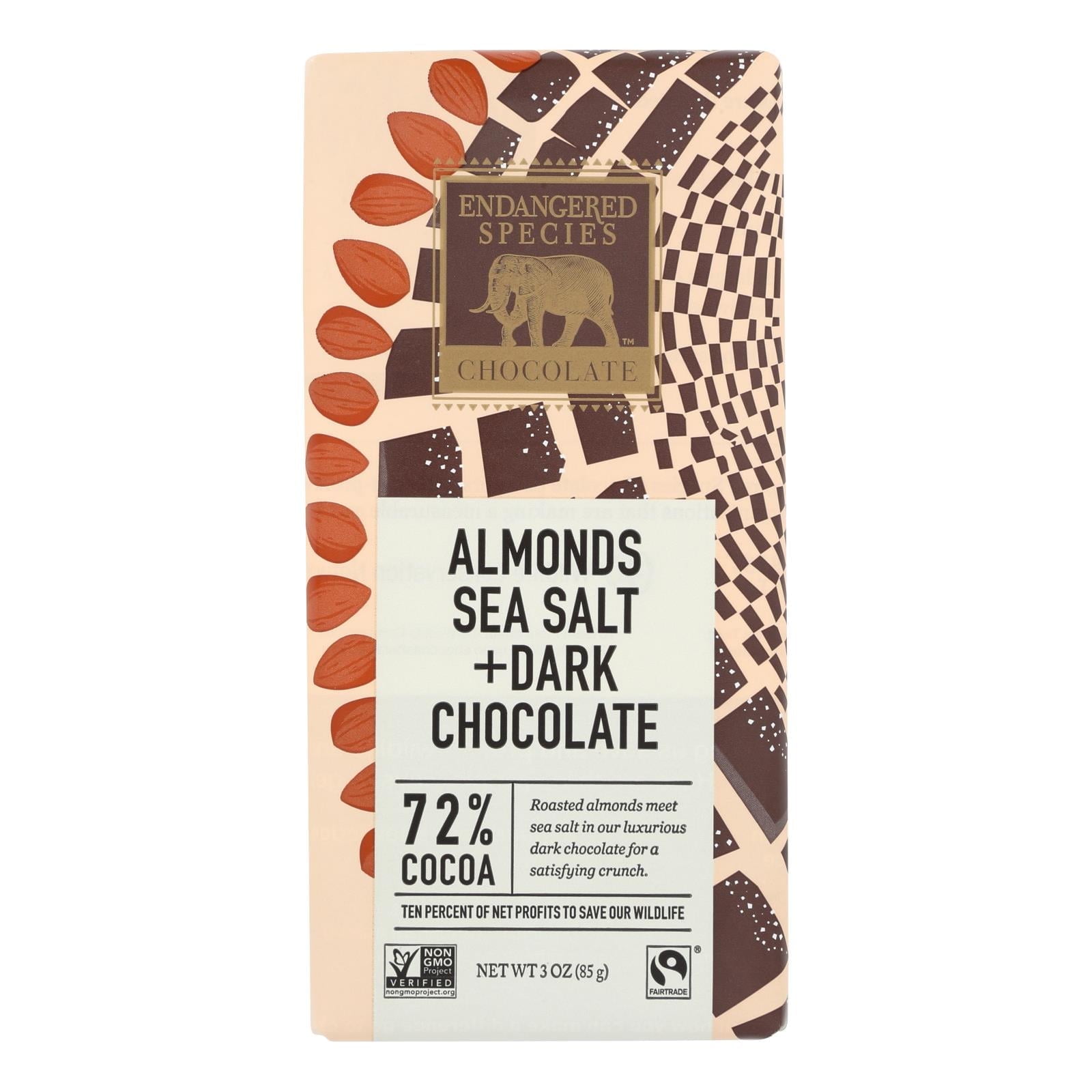 Endangered Species Natural Chocolate Bar - Dark Chocolate - 72 Percent ...
