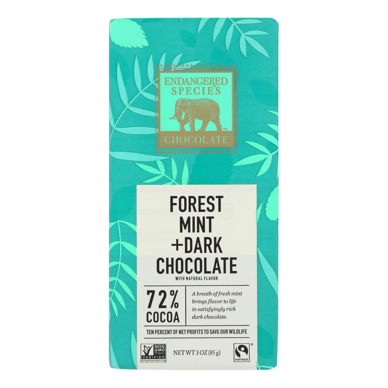 Endangered Species Natural Chocolate Bars - Dark Chocolate - 72 Percent ...