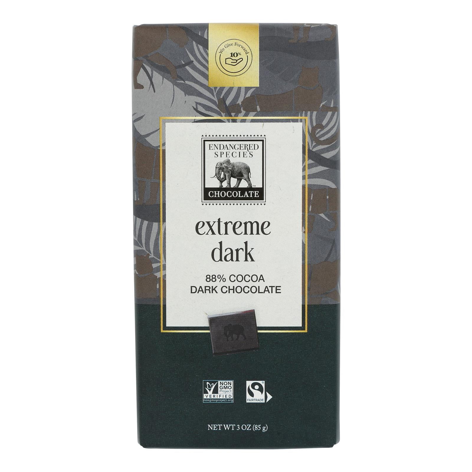 Endangered Species Natural Chocolate Bars - Dark Chocolate - 88 Percent ...